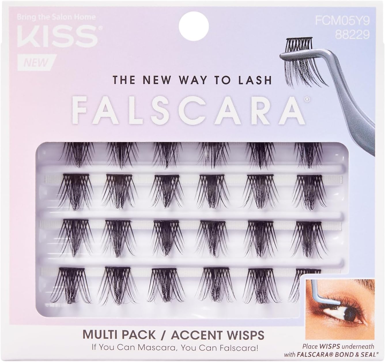Amazon.com: KISS imPRESS Falsies False Eyelashes, Lash Clusters, 'Natural', 12 mm, Includes 20 ...