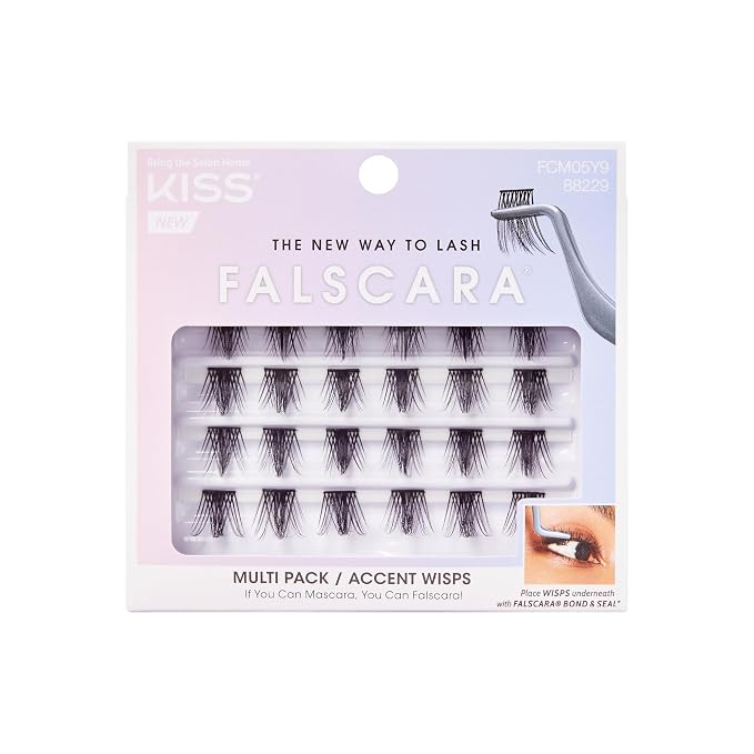 Amazon.com: KISS FALSCARA False Eyelashes WISPS Multipack, Accent, DIY ...