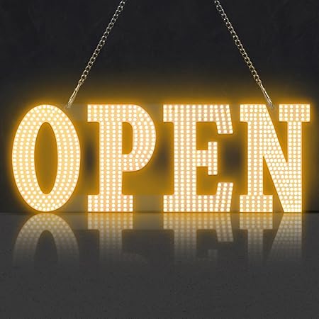Amazon.com: 30 "x 10" Open Signs for Business, Plug In Electric Light ...