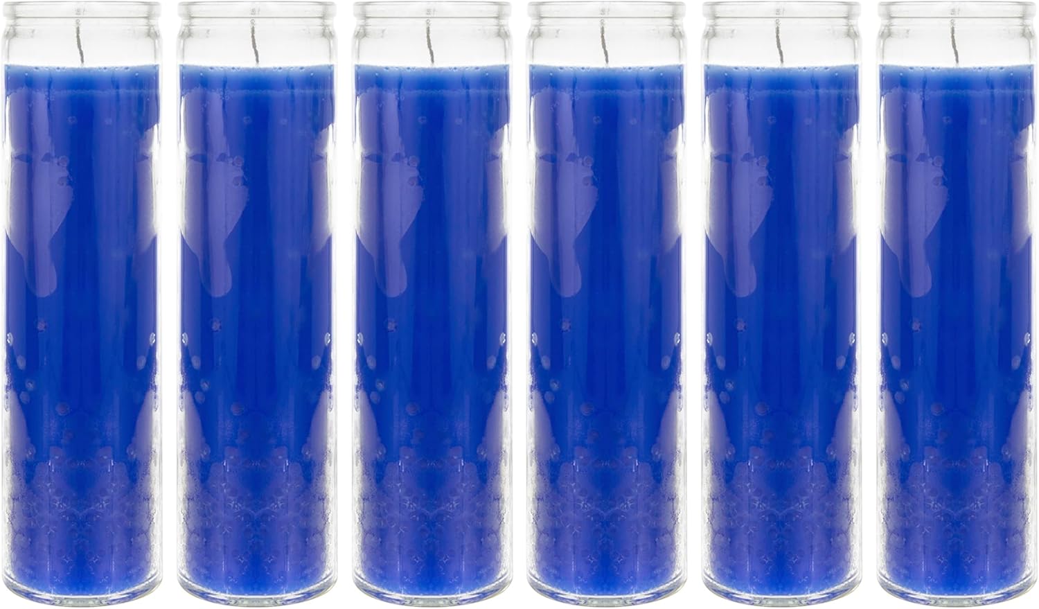 Amazon.com: Mega Candles 6 pcs Unscented Blue 7 Day Devotional Prayer ...