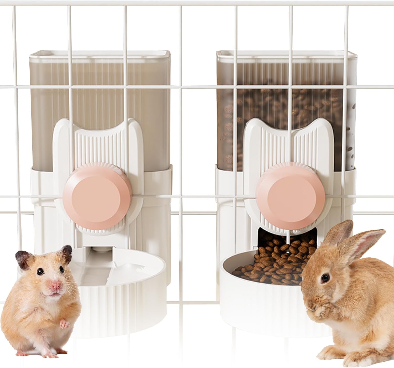 Amazon.com : Hanging Automatic Rabbit Feeder and Water Dispenser Set ...