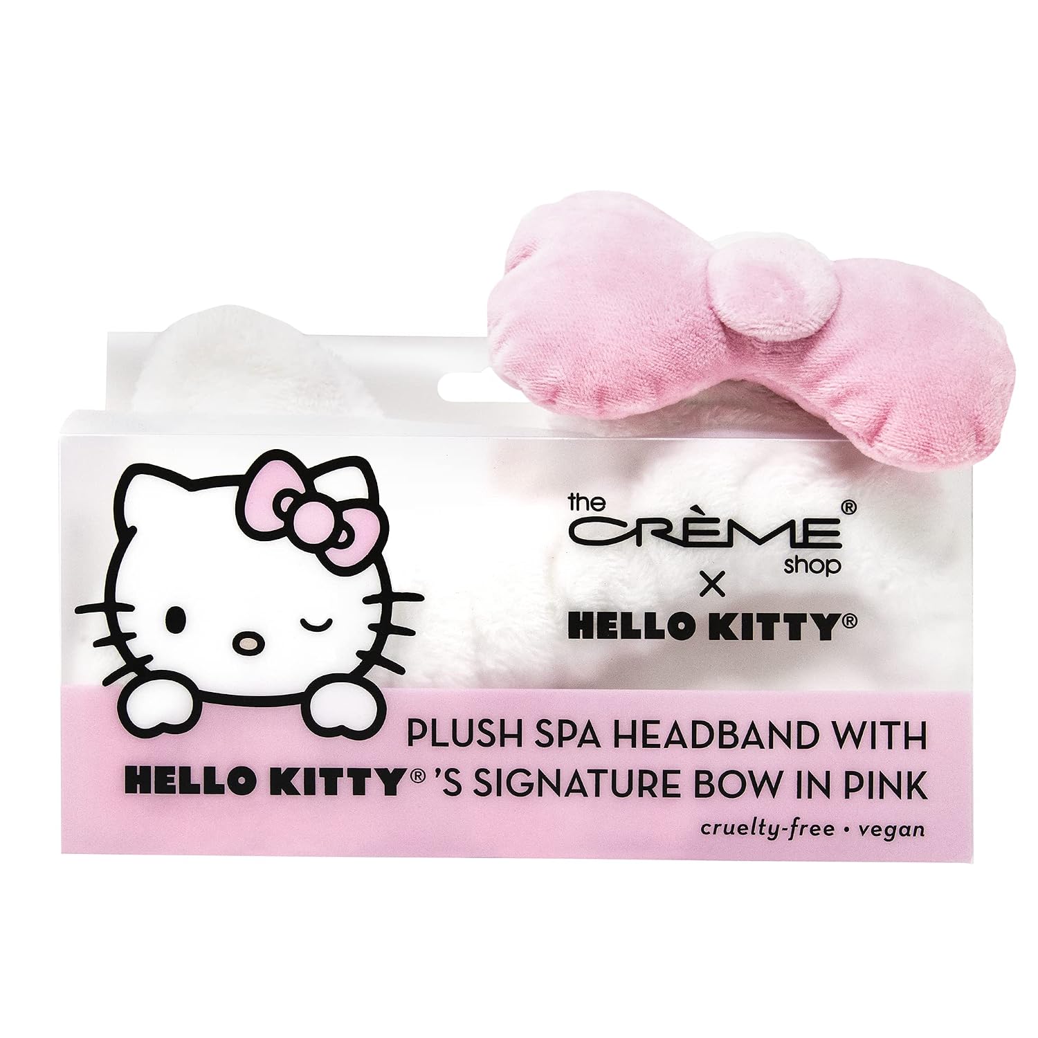 Hello Kitty x The Crème Shop – Diadema de spa de felpa con lazo ...