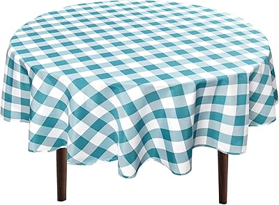 Amazon.com: Hiasan Checkered Round Tablecloth 30 Inch - Waterproof ...