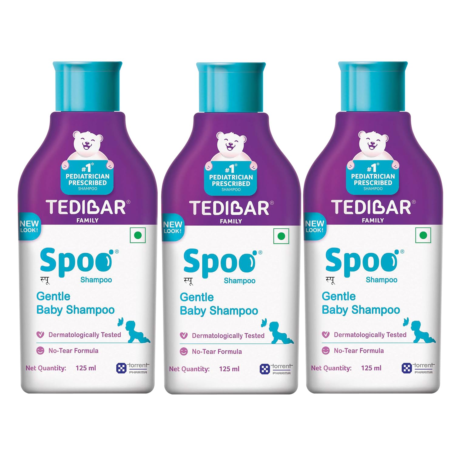 Buy Spoo No-Tear Formula Baby Shampoo 125 ml (Pack of 3) from Tedibar ...