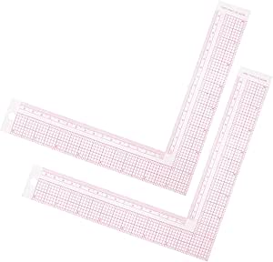Amazon.com: Ciieeo 2pcs Plastic Sewing Rulers L-Square Curve Rulers ...