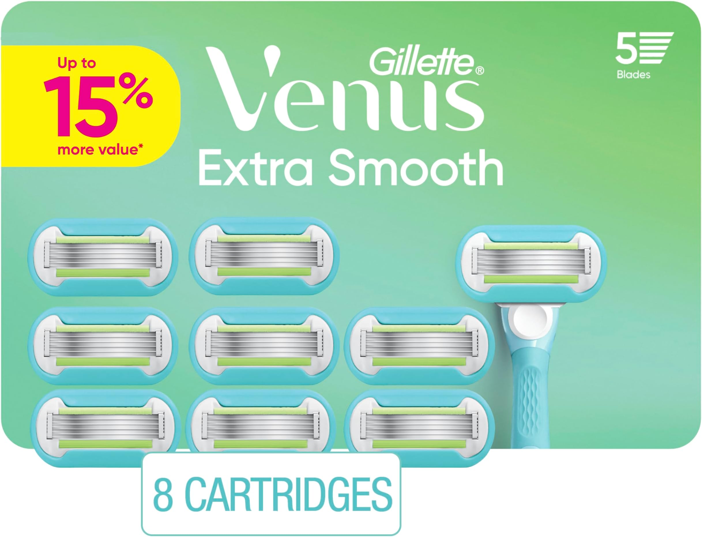 Amazon.com: Gillette Venus Extra Smooth Sensitive Womens Razor Blade ...