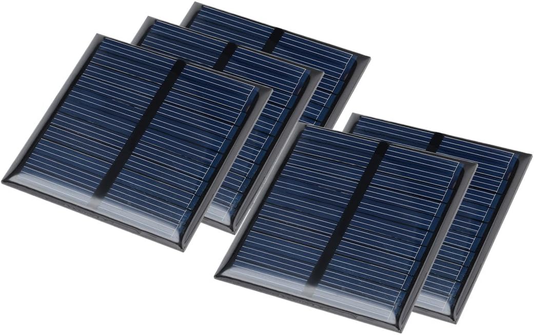 Amazon.com: uxcell 5Pcs 5.5V 60mA Poly Mini Solar Cell Panel Module DIY ...