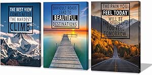 Amazon.com: ZHIYANGY Inspirational Posters, Motivational Wall Art ...