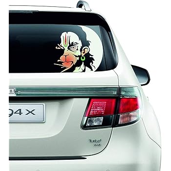 DreamKraft Angry Hanuman Sticker (11.5 x 11.5 cm): Amazon.in: Car ...