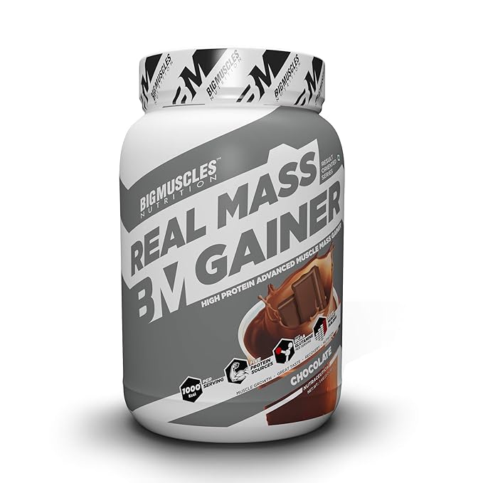 Bigmuscles Nutrition Real Mass Gainer [3Kg, Chocolate] | Lean Whey ...