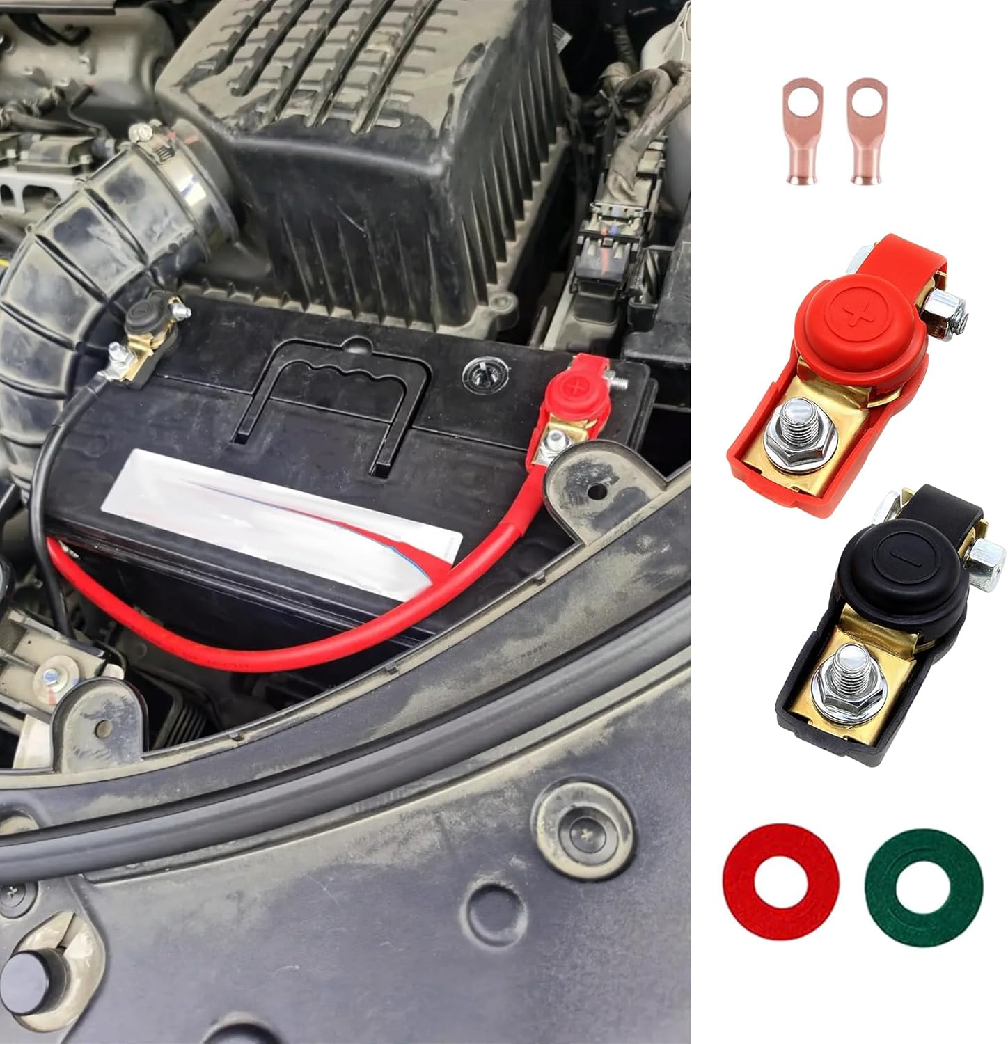 Amazon.com: RGOAANC 2PCS Car Battery Terminal Connector, Cable Ends ...