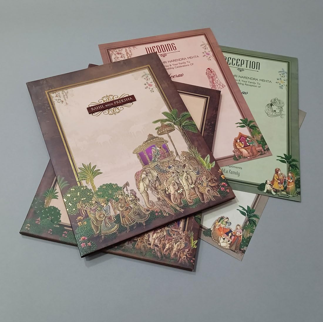 JIMIT CARD Royal & Exclusive Wedding Invitation Card With Barat Print ...