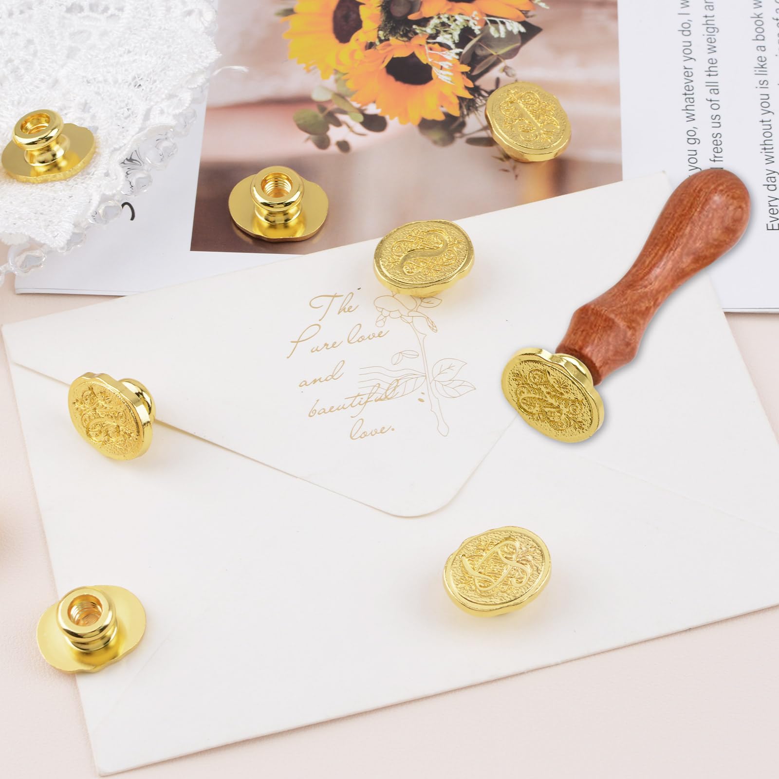 Snapklik.com : Alphabet Wax Seal Stamp Kit, 26 Letters A-Z Sealing ...
