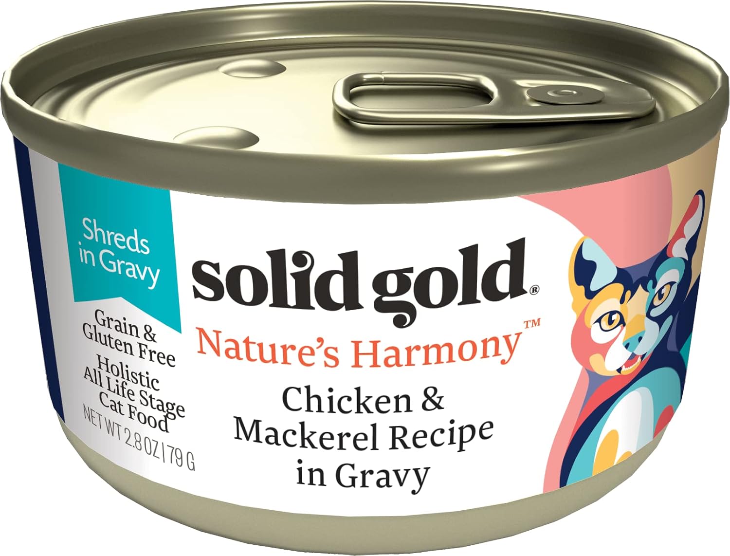 Amazon.com : Solid Gold Canned Cat Food - Nature's Harmony Wet Cat Food Shreds in Gravy - Grain ...