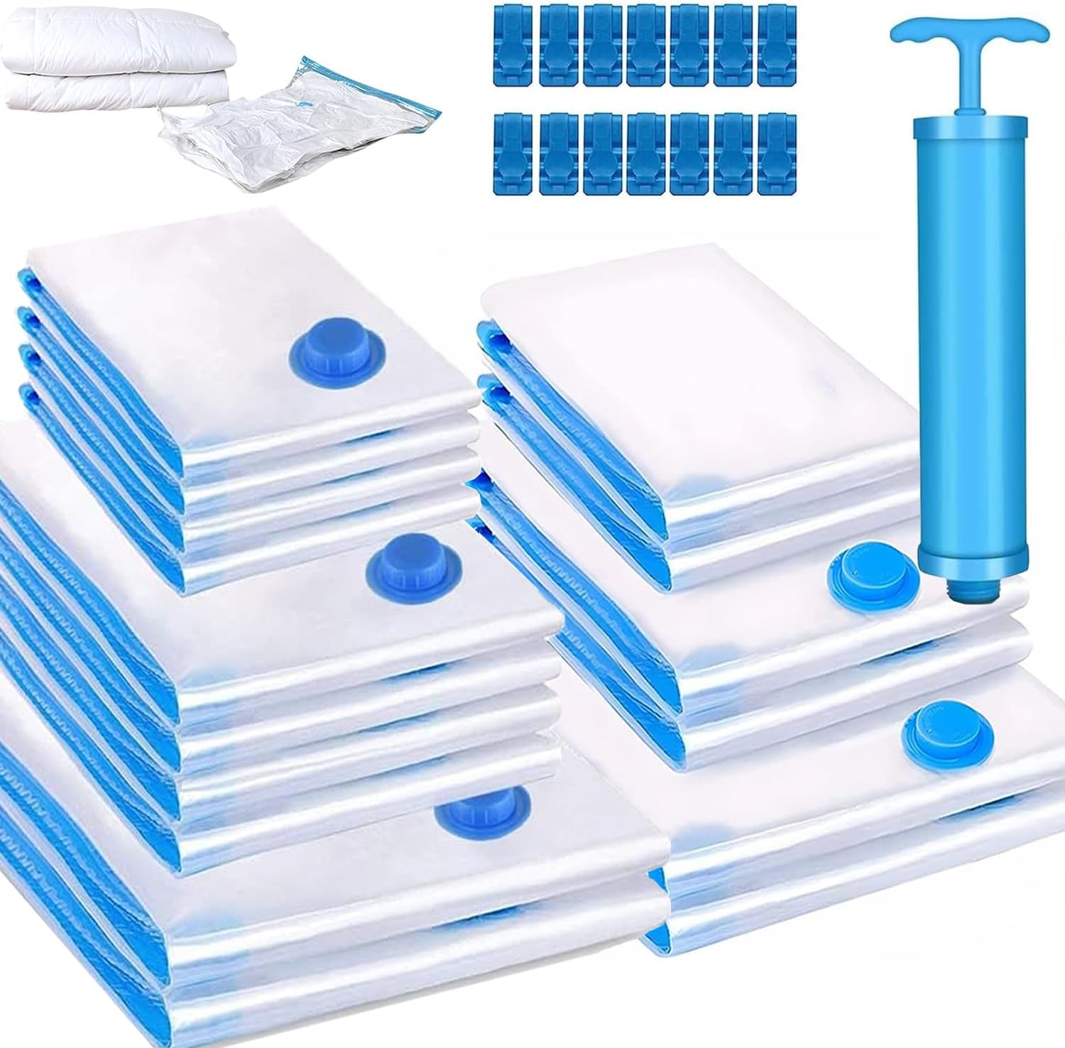 11 Bolsas de almacenamiento al vacío - con Bomba de Mano,Bolsas de ...