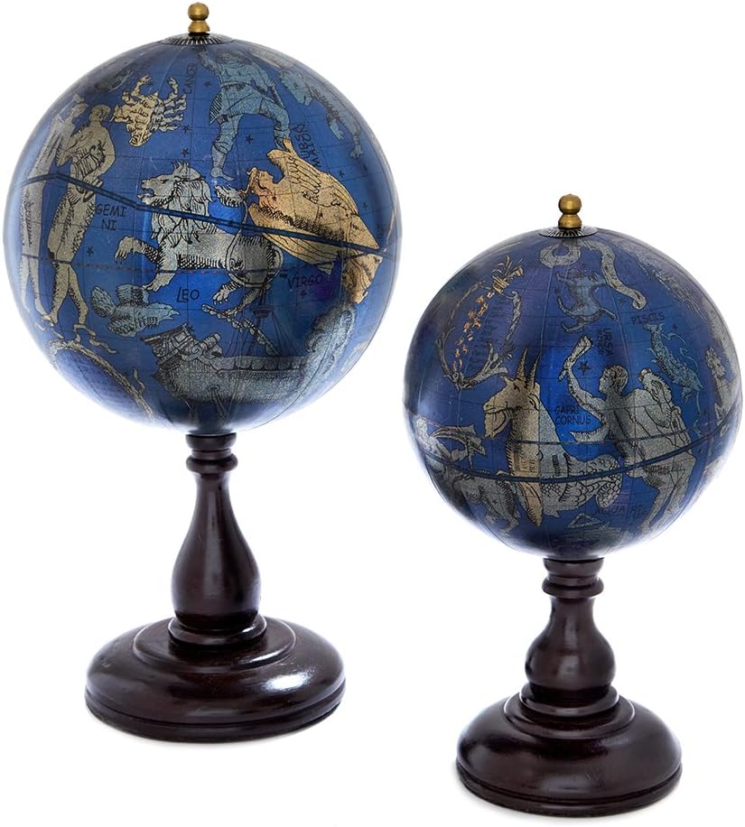 Amazon.com: Two's Company Astrology Globes, Includes 2 Sizes, Indigo ...