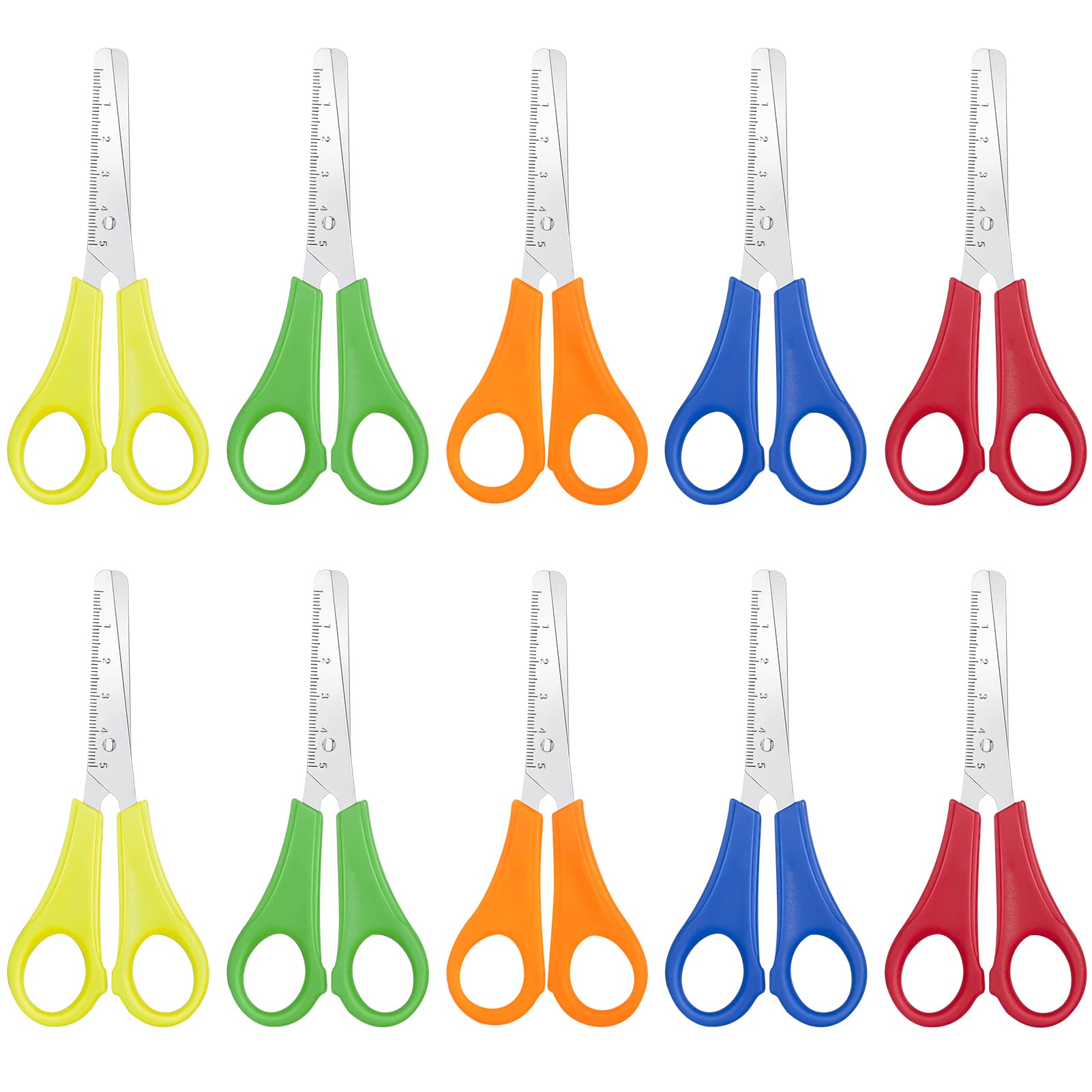 RosewineC 10 Pcs Kids Scissors Children Blunt tip Safety Scissors with ...