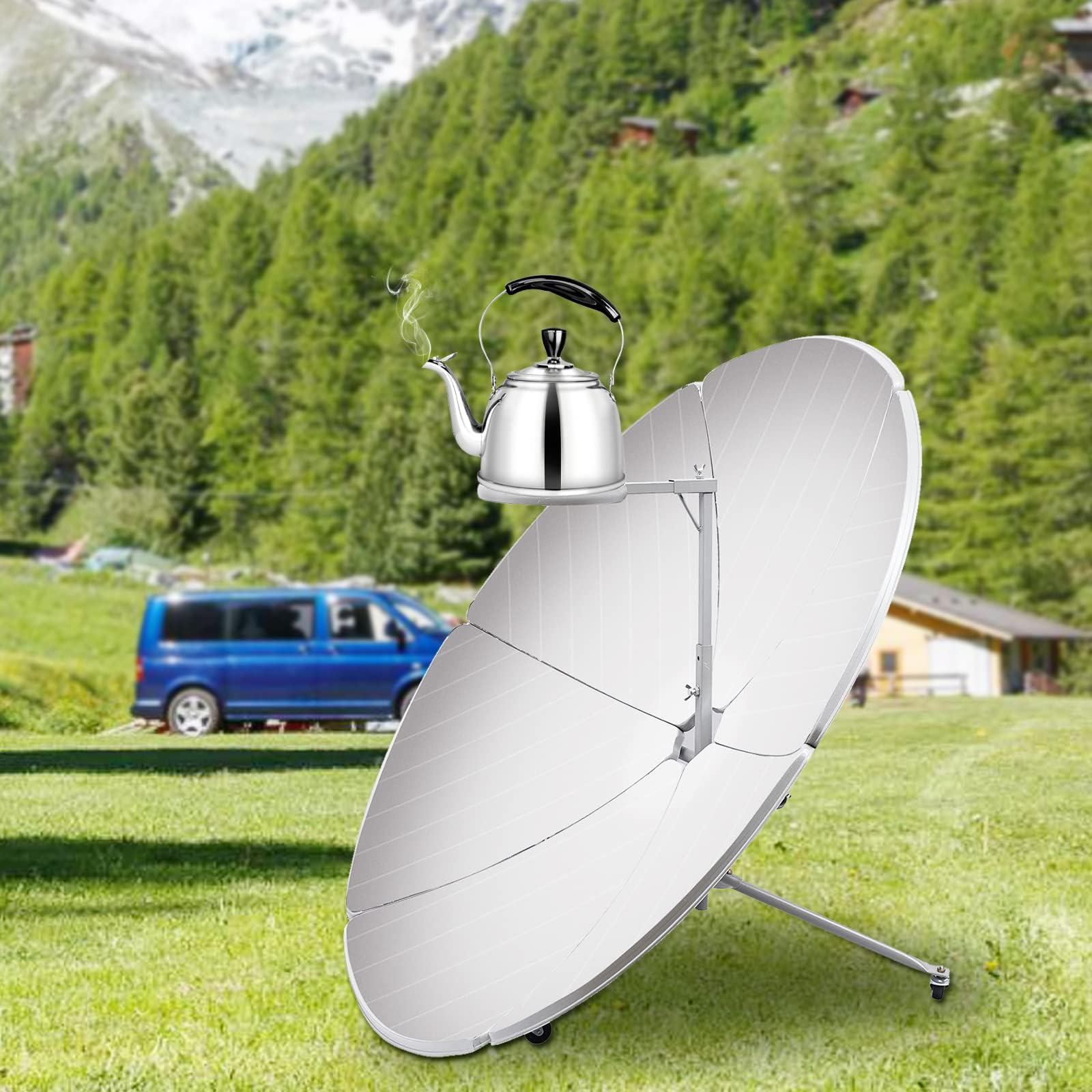 Amazon.com: Portable Parabolic Solar Cooker, 59" Solar Cooker Sun Oven ...