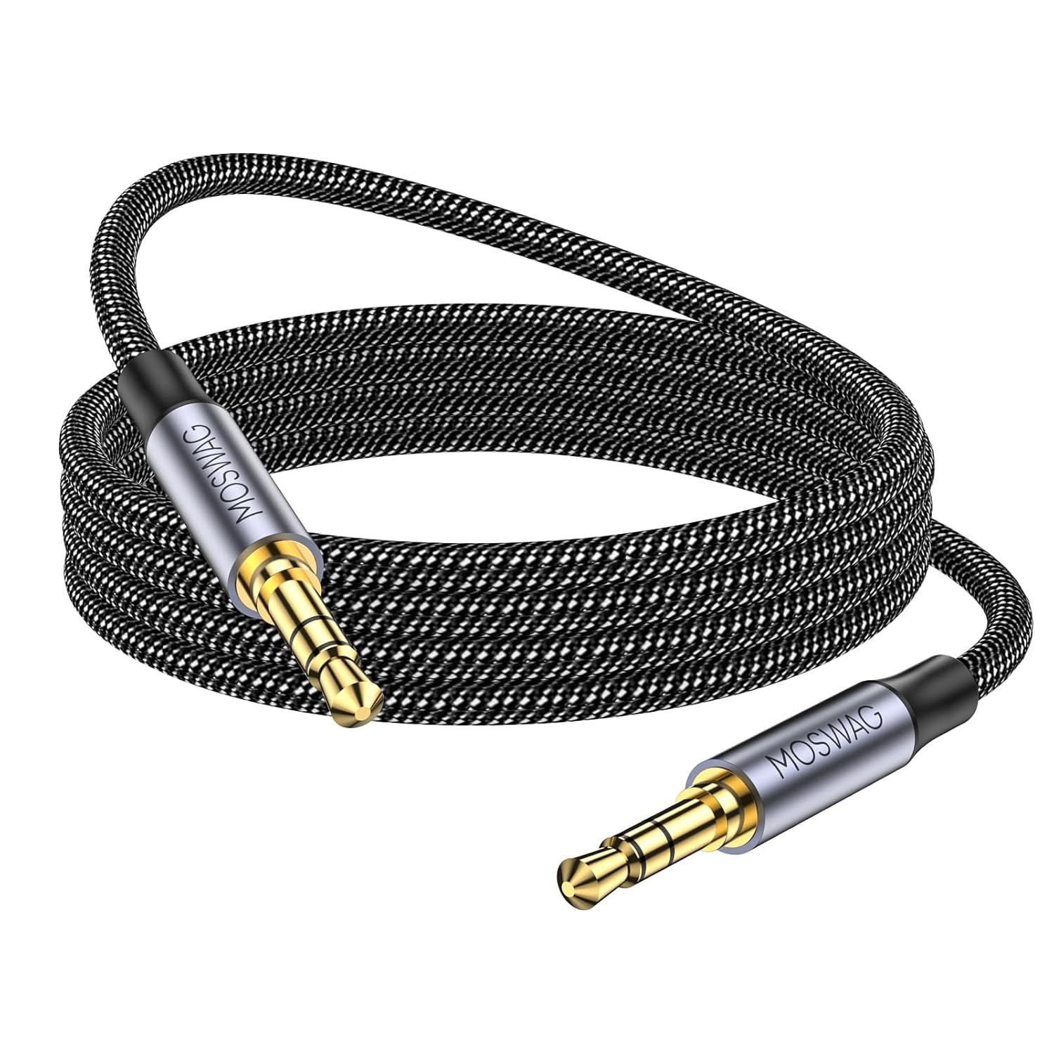 MOSWAG 10FT/3Meters 3.5mm Audio Aux Jack Cable 3 Pole to 3.5mm Aux ...