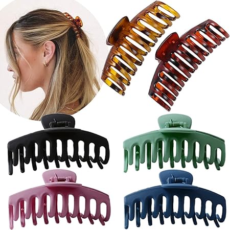 Amazon.com : Claw Clips Large Hair Claw Clip Leopard Print Jumbo Hair ...