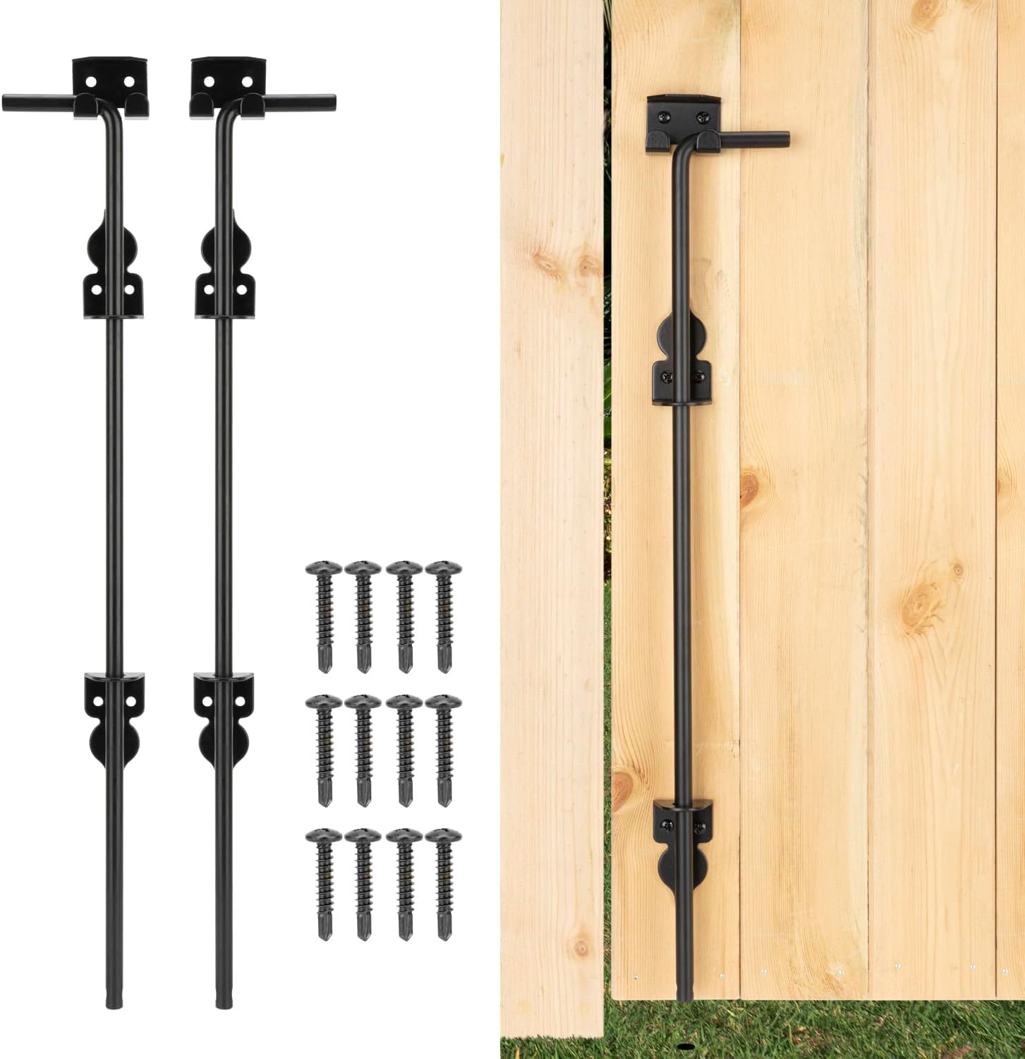 Amazon.com: 24" Cane Bolt Heavy-Duty Drop Rod for Gate, Gate Ground ...