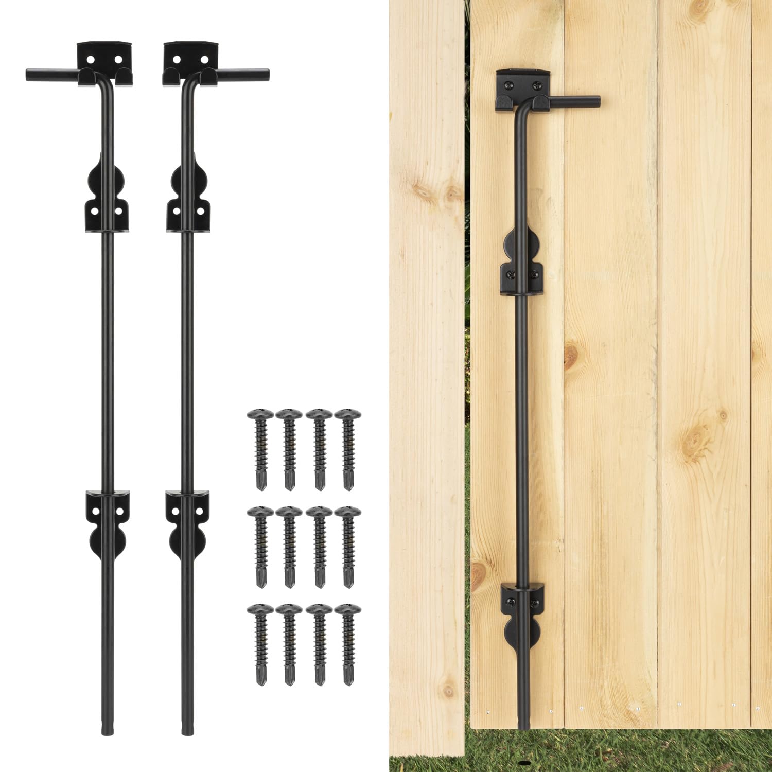Snapklik.com : 24" Cane Bolt Heavy-Duty Drop Rod For Gate, Gate Ground ...