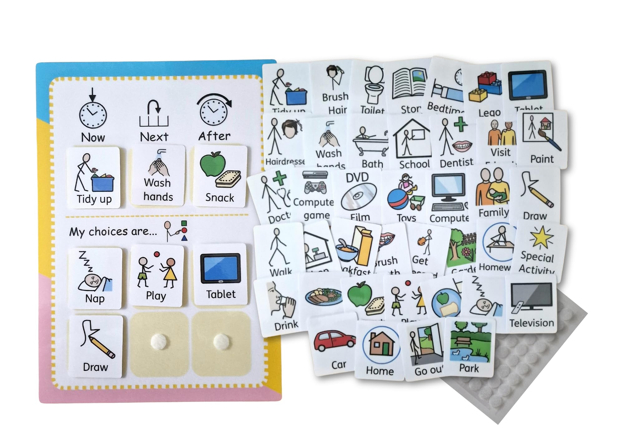 Visual Now Next Later Board Scheduling Timetable Activity Symbol Cards ...