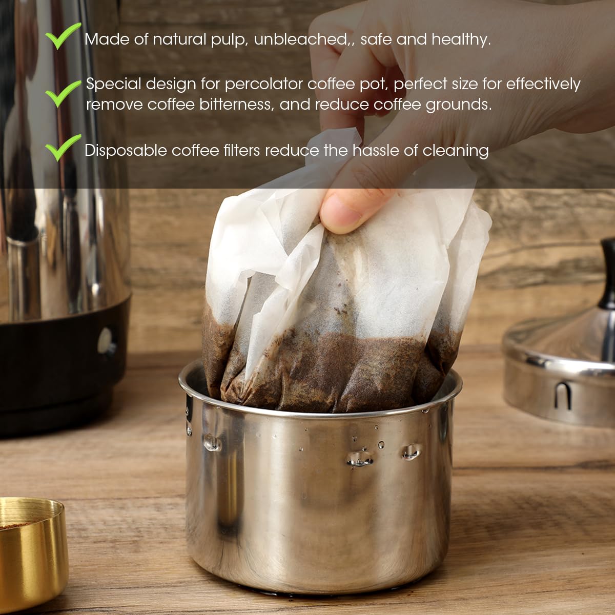 Disposable Cleaner Aieve Extra Large Percolator Coffee Filters - 100 ...