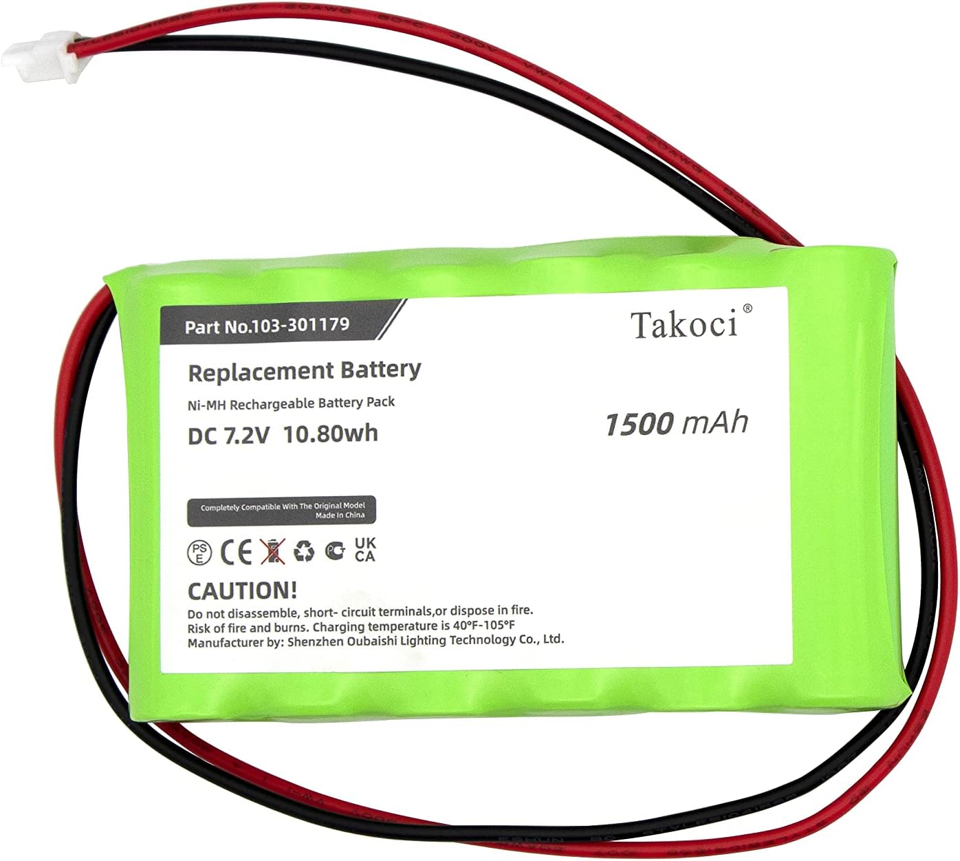 Amazon.com: GLESOURCE 1PACK 300-03864-1 Battery 7.2V 1100mAh Compatible ...