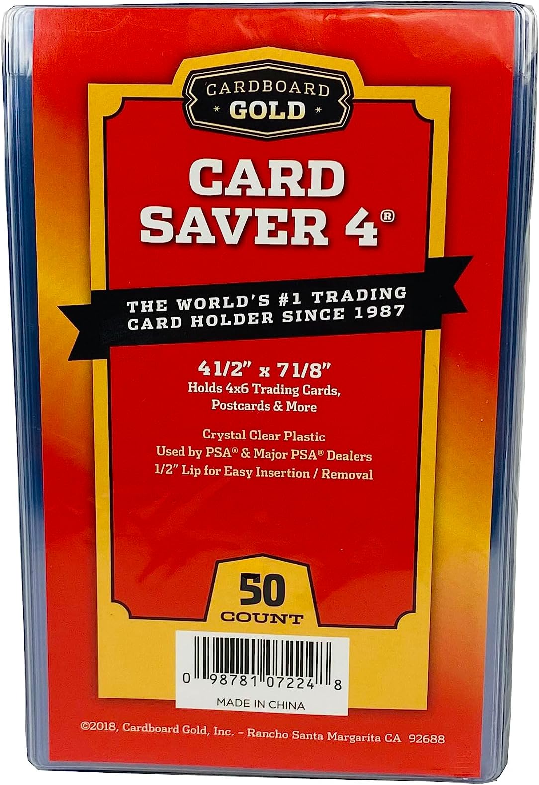 Card Saver 100 Cardboard Gold 4 Semi-Rigid Card Holders : Amazon.ca ...