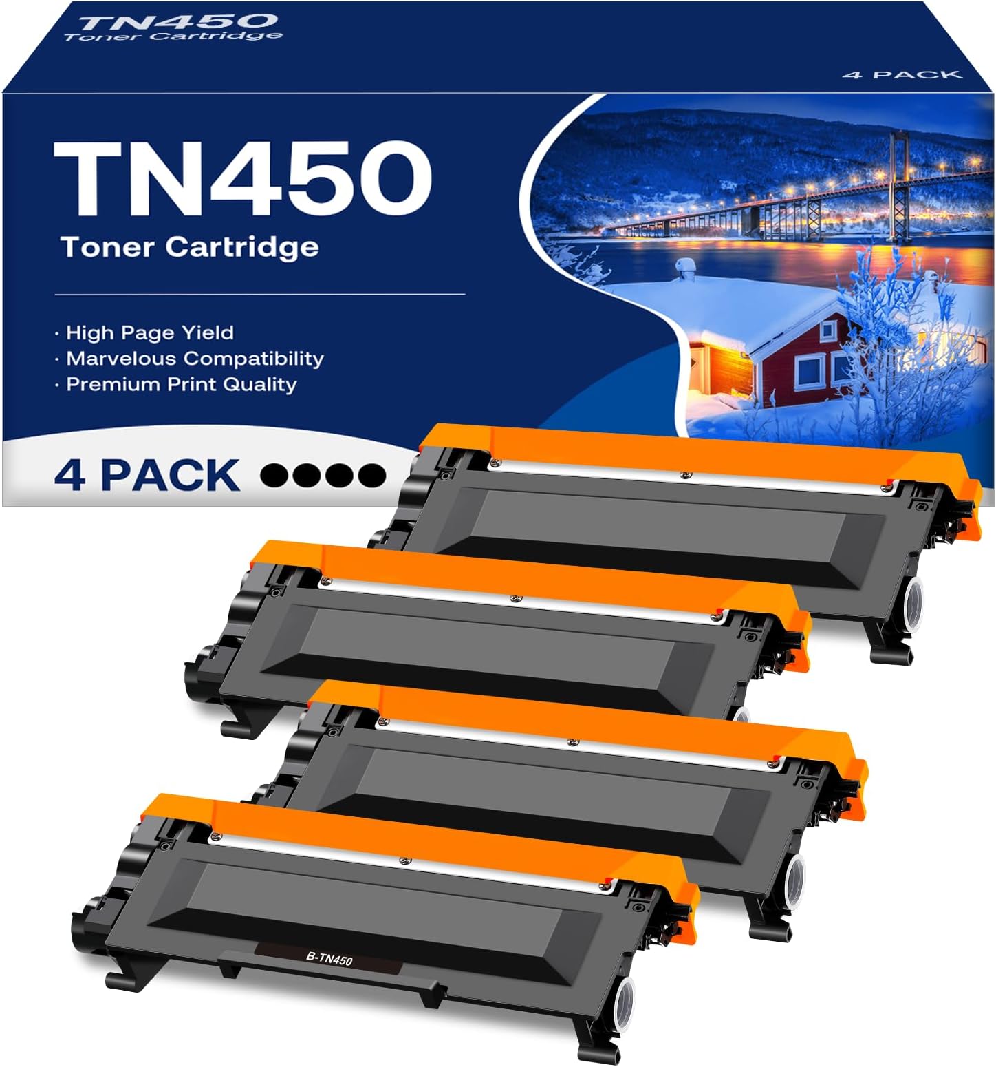 Amazon.com: Brother Genuine TN450 3-Pack High Yield Black Toner ...