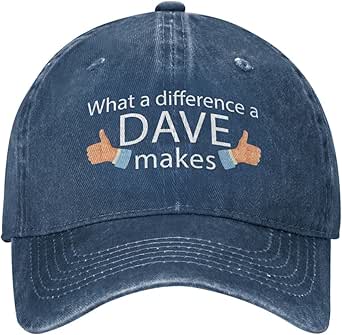 Amazon.com: What A Difference A Dave Makes Hat Men Baseball Hats Cute Hat Navy Blue : Clothing ...
