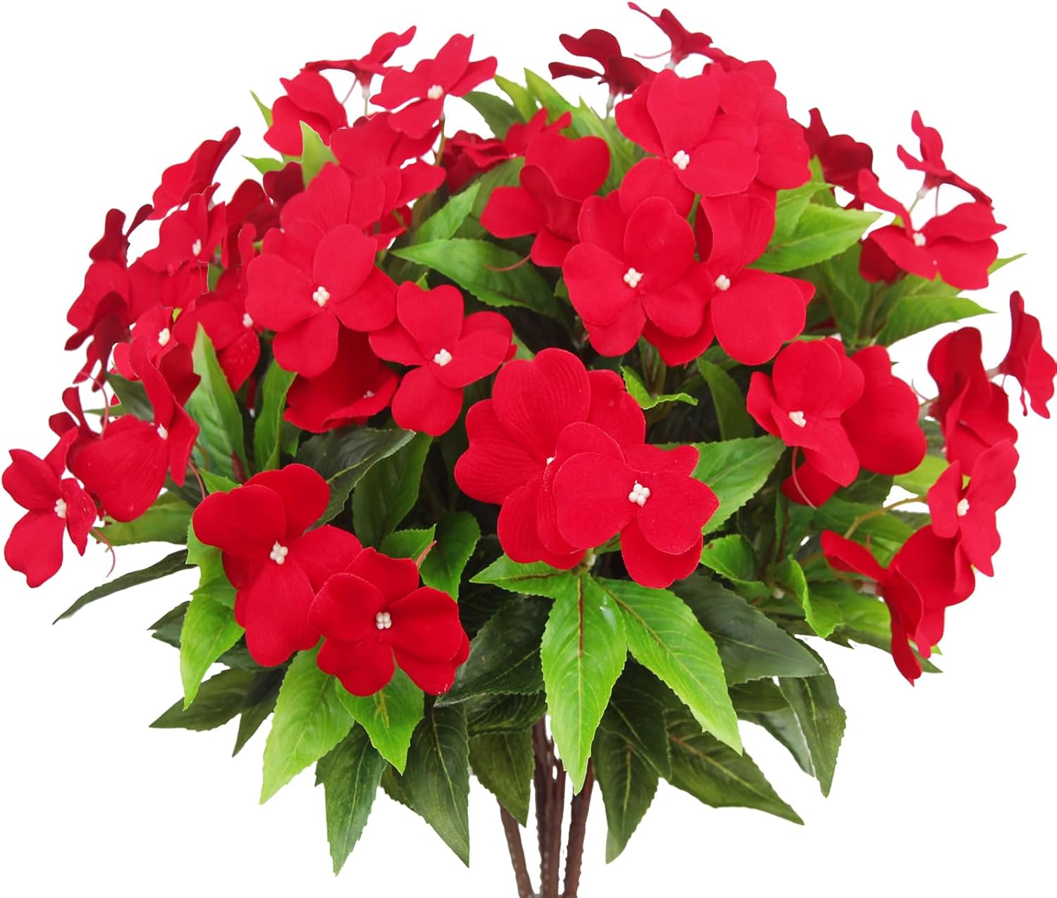 Amazon.com: CITYES 4 Pcs Artificial Flowers Outdoor Impatiens UV ...