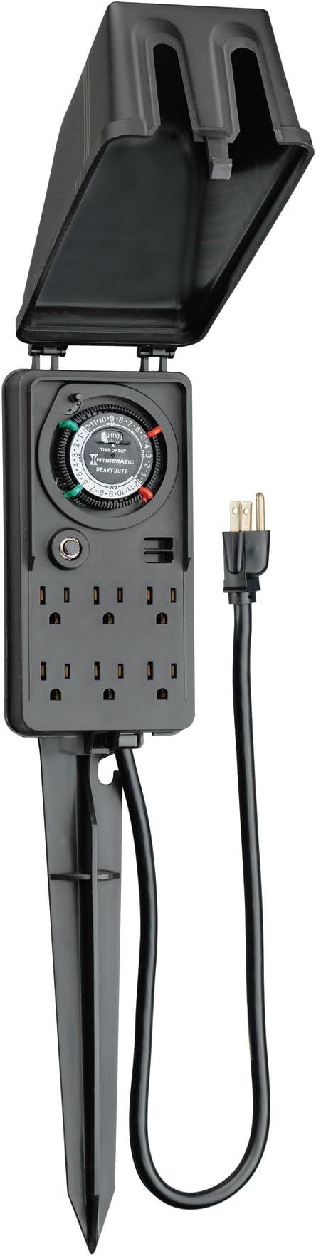 Intermatic HB1116R Six Outlet Electro Mechanical Outdoor Timer with ...