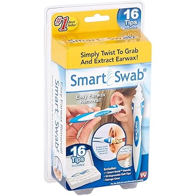 Smart Swab Spiral Ear Cleaner Ear Wax Removal Kit with 16 Tips ...