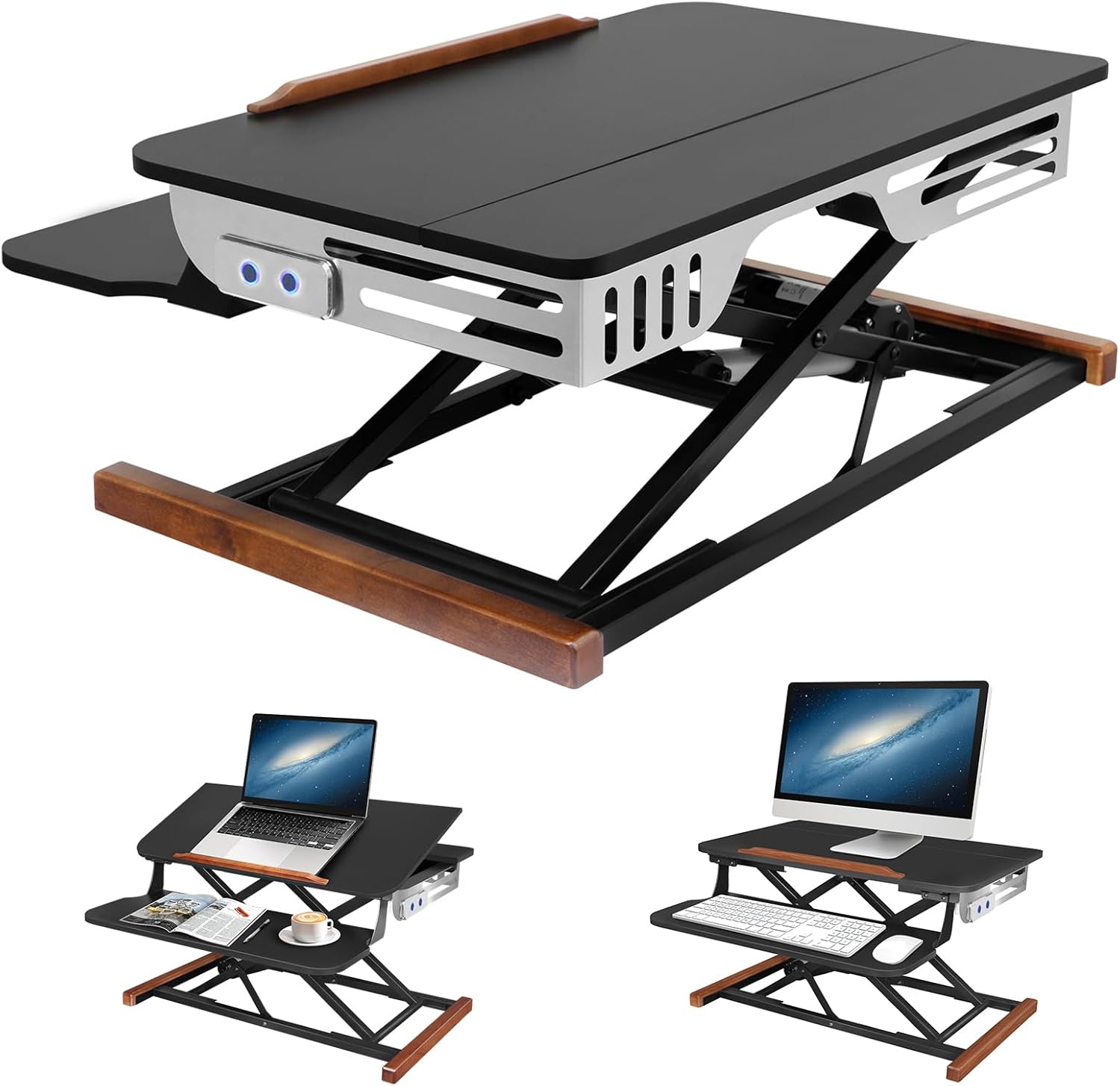 Amazon.com: 26 Inch Electric Standing Desk Converter with Tilting ...