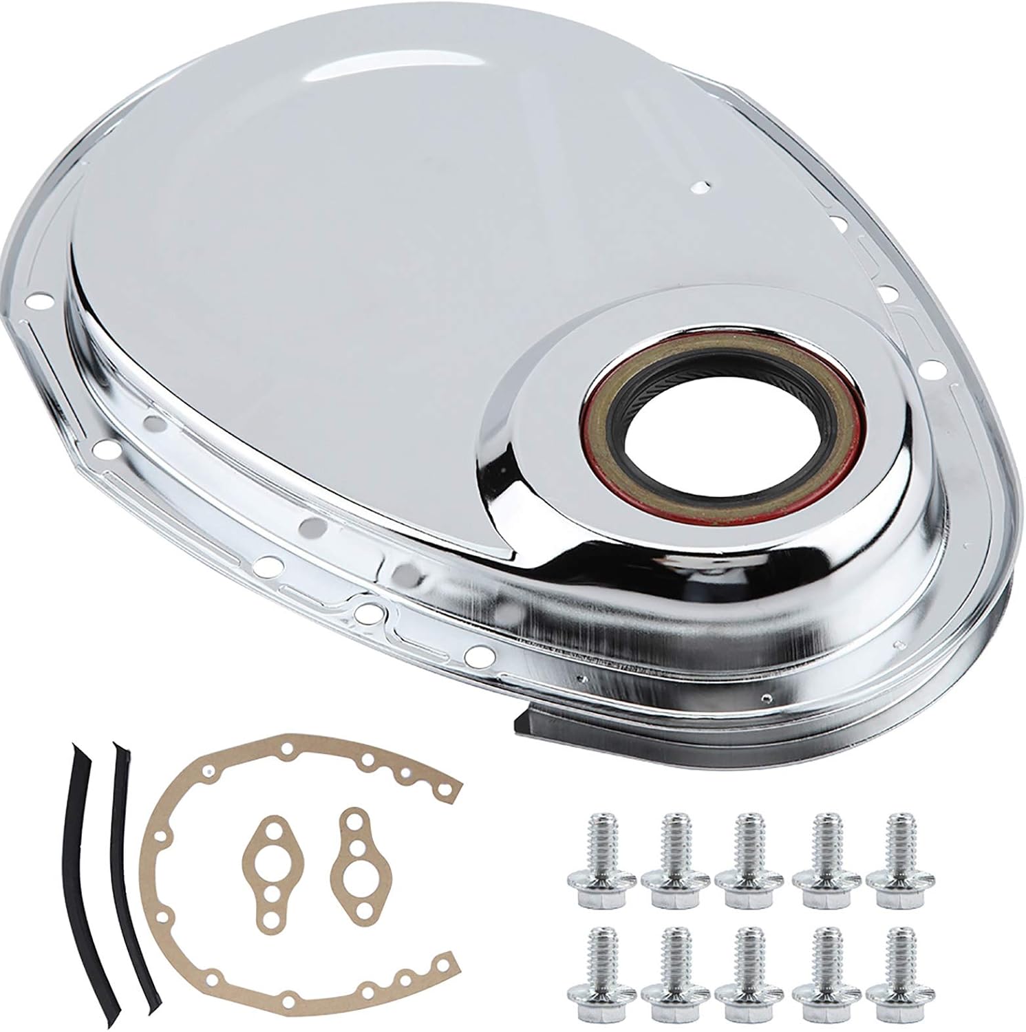 Amazon.com: Timing Chain Cover Kit Chain Cover Gasket Kit, Solid Iron ...