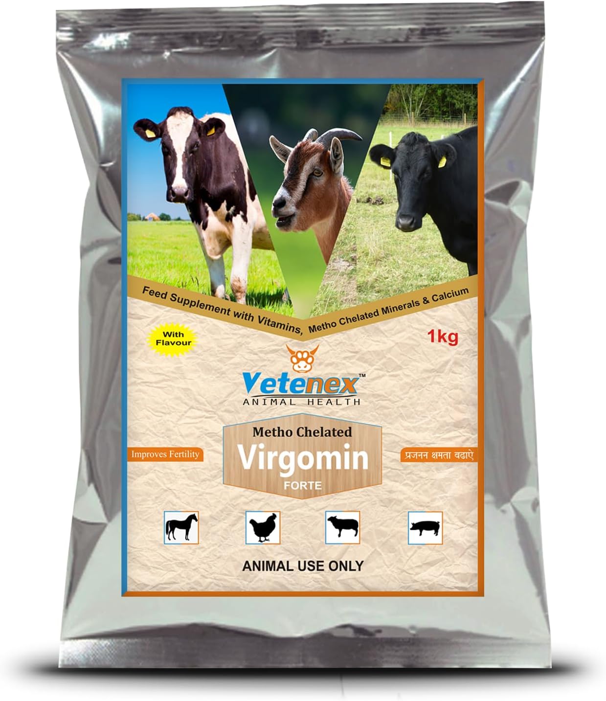 Buy VETENEX Virgomin Forte - Metho Chelated Mineral Mixture Powder ...