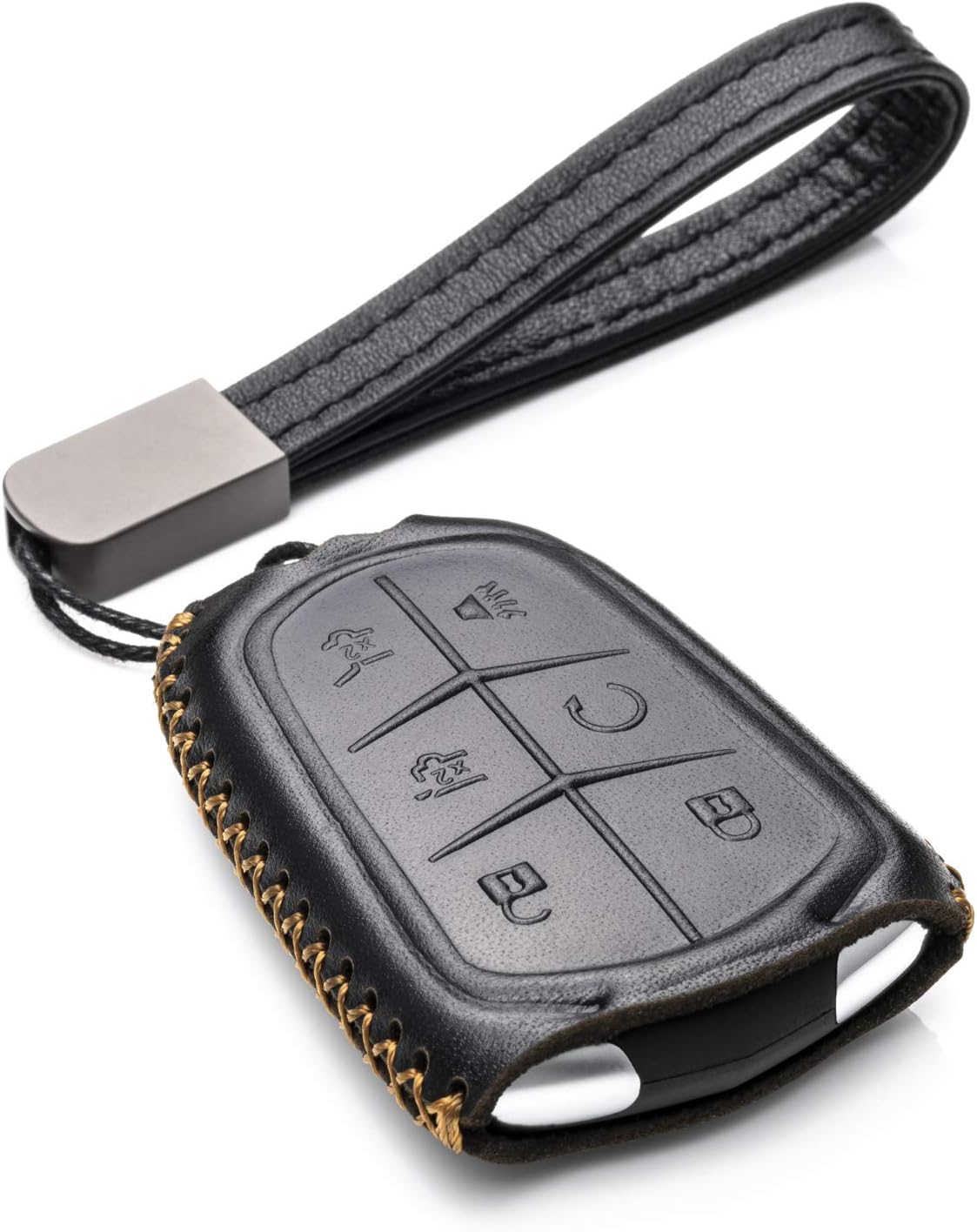 Amazon.com: Vitodeco Genuine Leather Smart Key Fob Case Compatible for ...