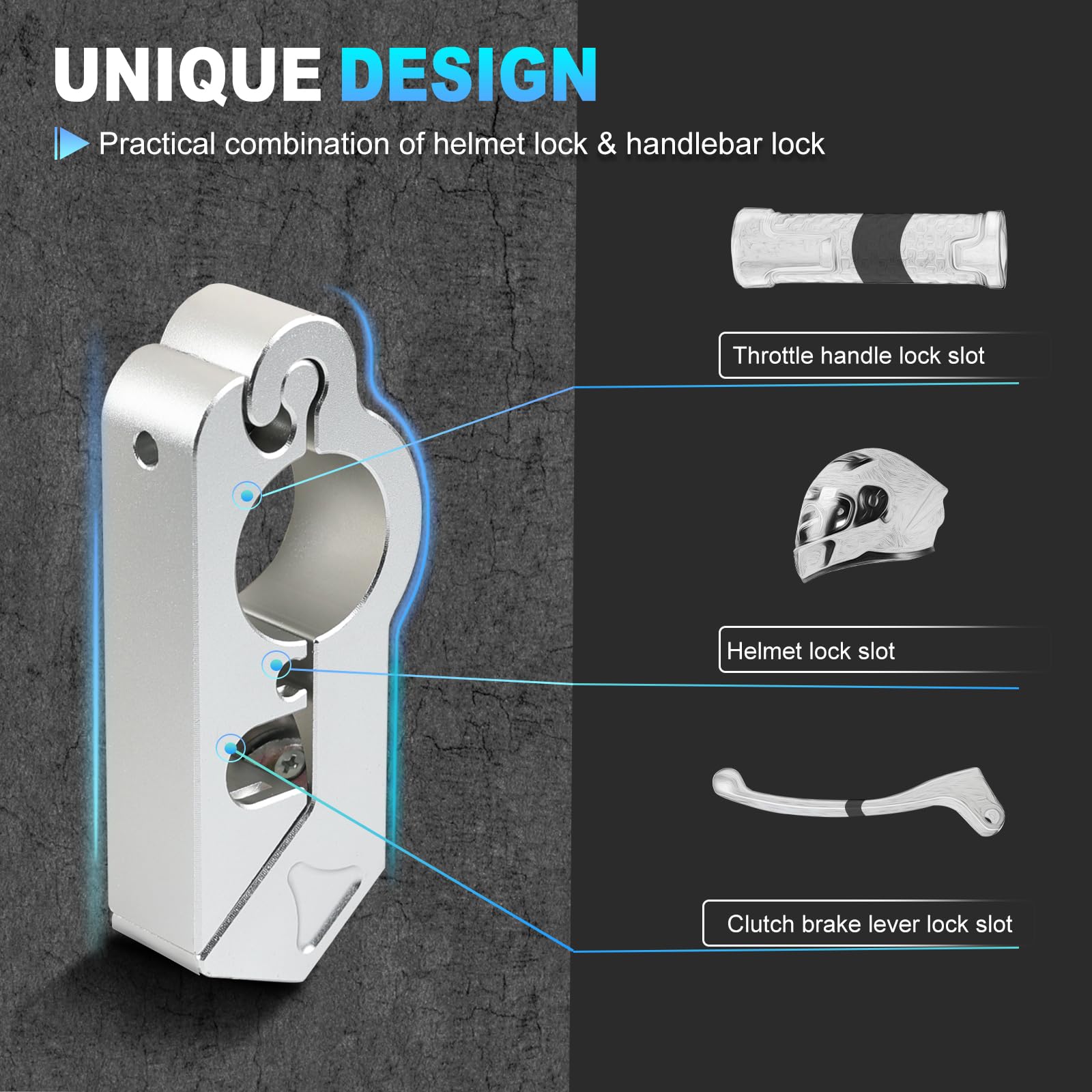 Snapklik.com : SKYJDM Motorcycle Locks, Motorcycle Brake Lock & Helmet ...