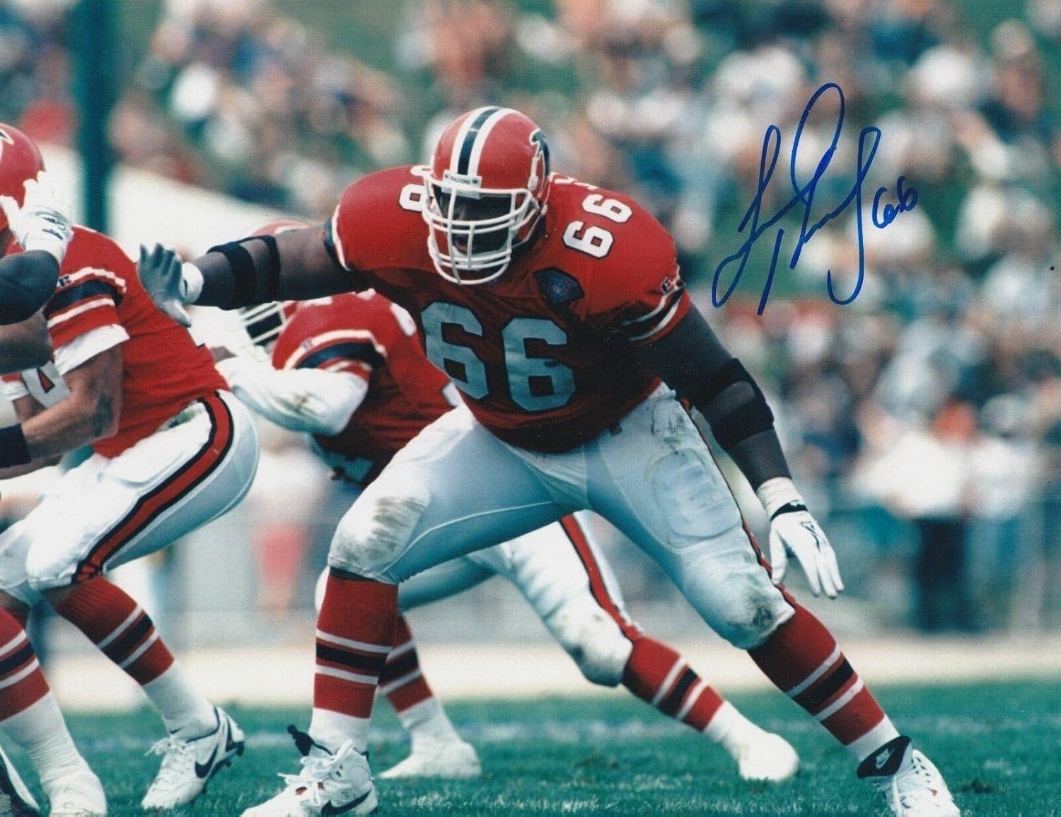 LINCOLN KENNEDY ATLANTA FALCONS ACTION SIGNED 8x10 - Autographed NFL ...