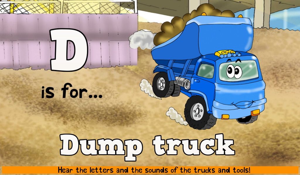 Big Truck Games For Kids! ABC Construction Games for Toddlers Ages 2 3 ...