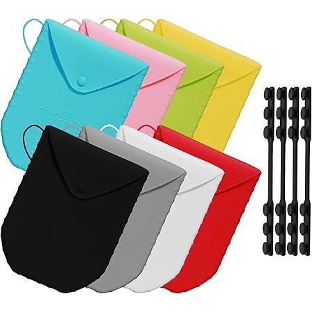 Amazon.com: 4Pcs Neoprene Mask Case with Keychain Coin Purse ...