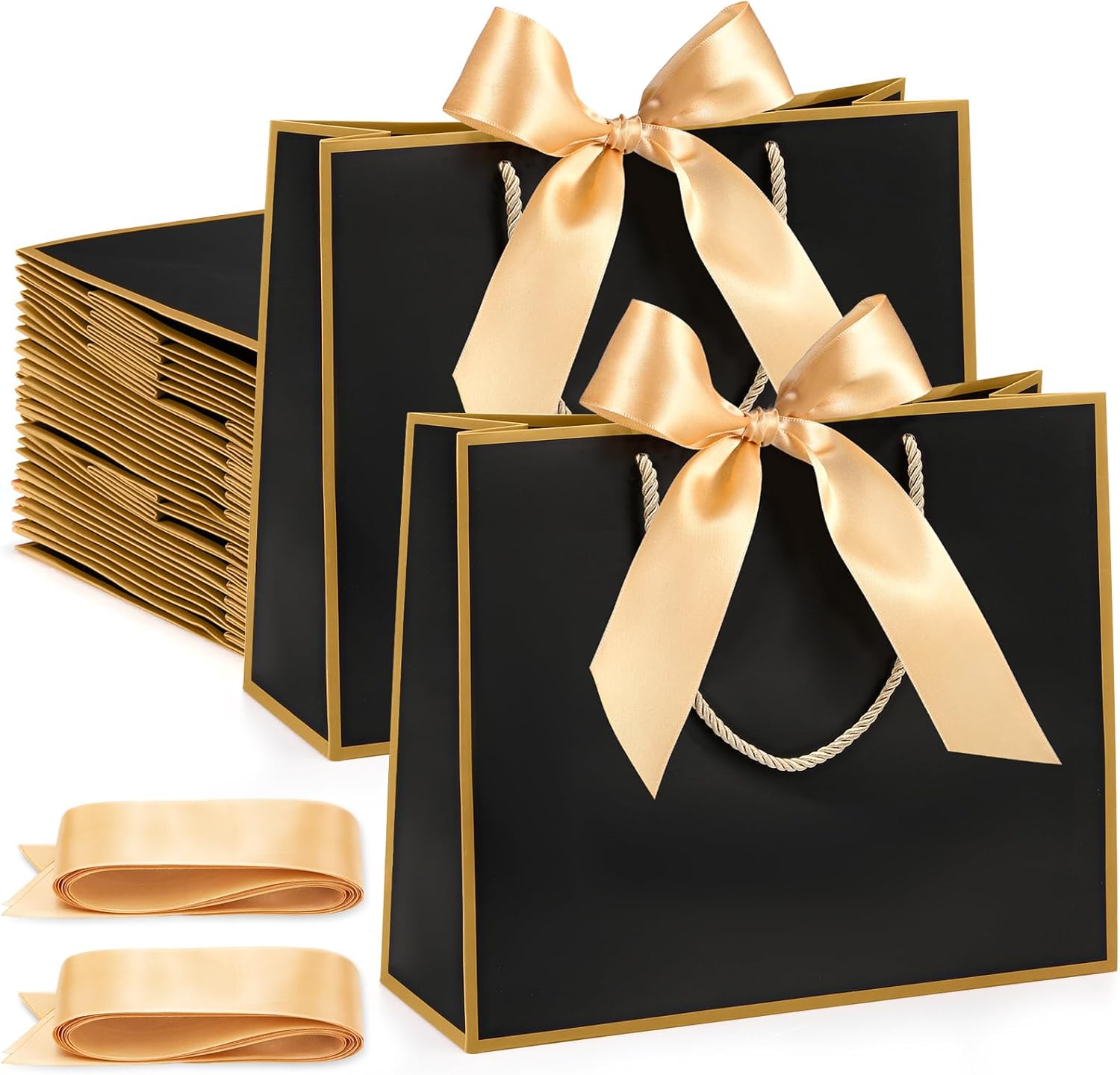 Amazon.com: Silkfly 24 Pcs Thank You Gift Bags with Handles 11.8 x 10 x ...