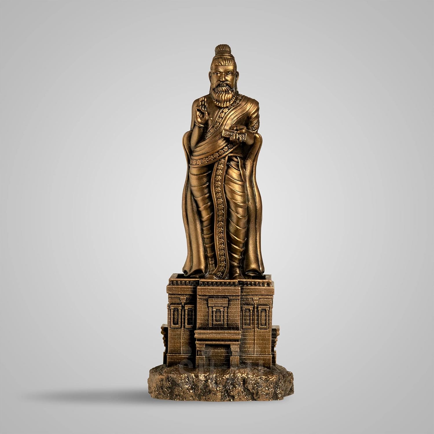SILAII Ayyan Valluvar Full Figure Sculpture - 12 INCH, Antique Bronze ...