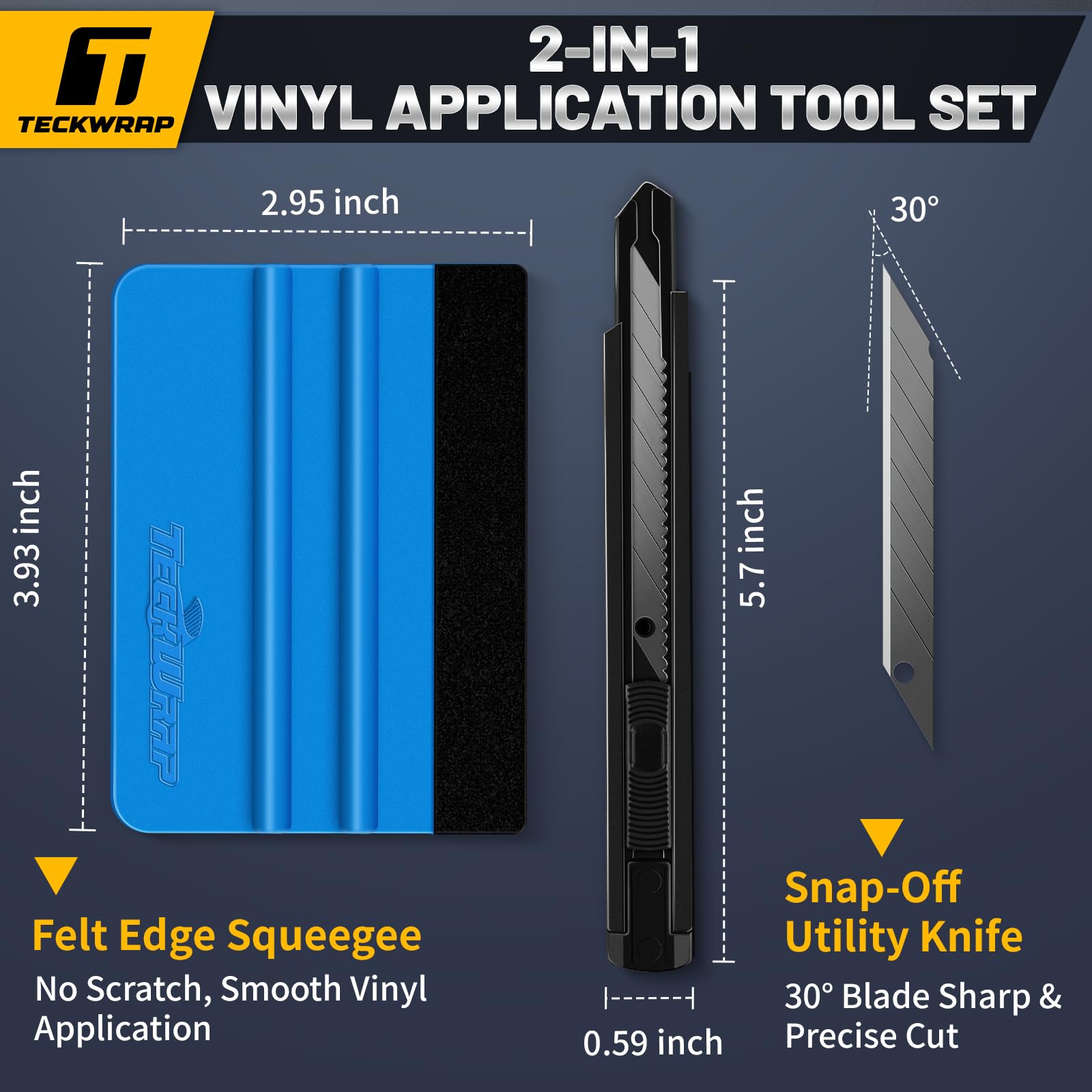 Snapklik.com : Car Window Tint Tool Kit, Felt Scraper For Vinyl ...