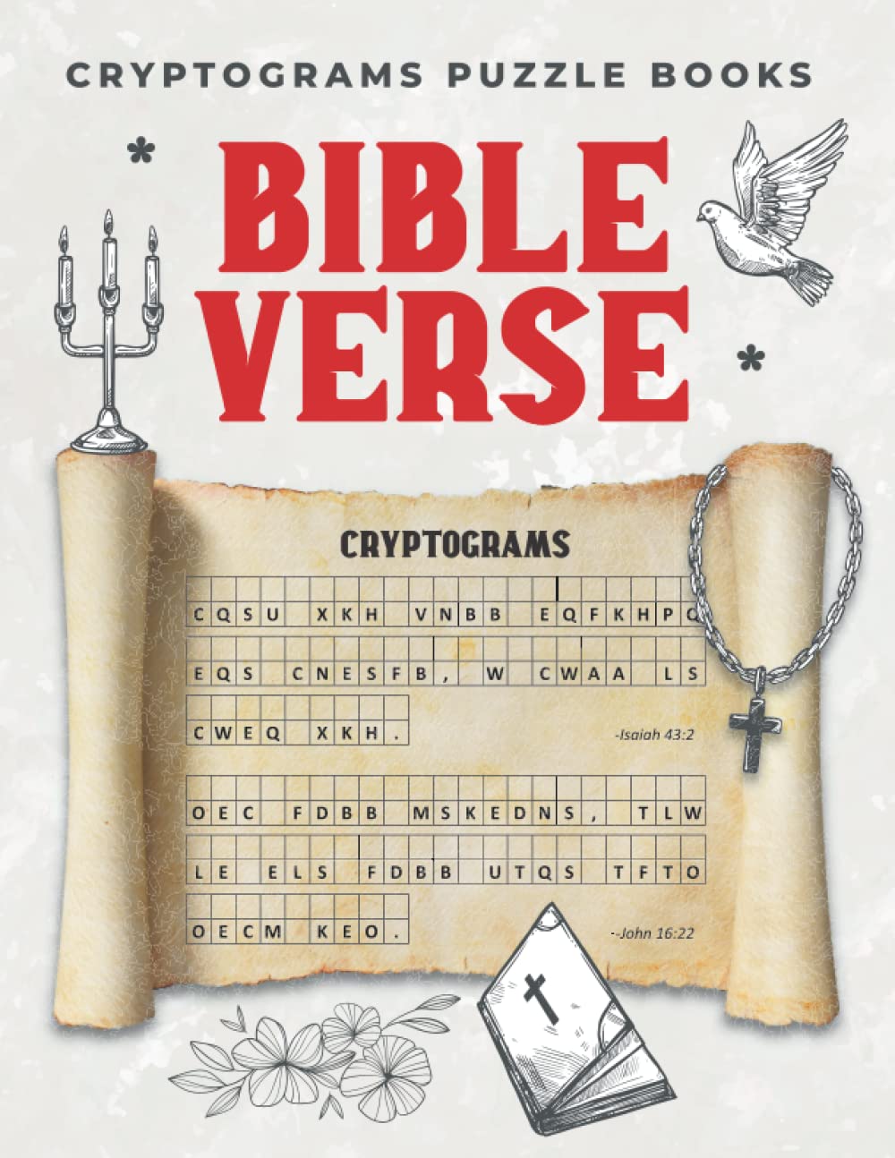 Bible Verse Cryptograms Puzzle Books: Cryptoquote Bible Puzzle Books ...