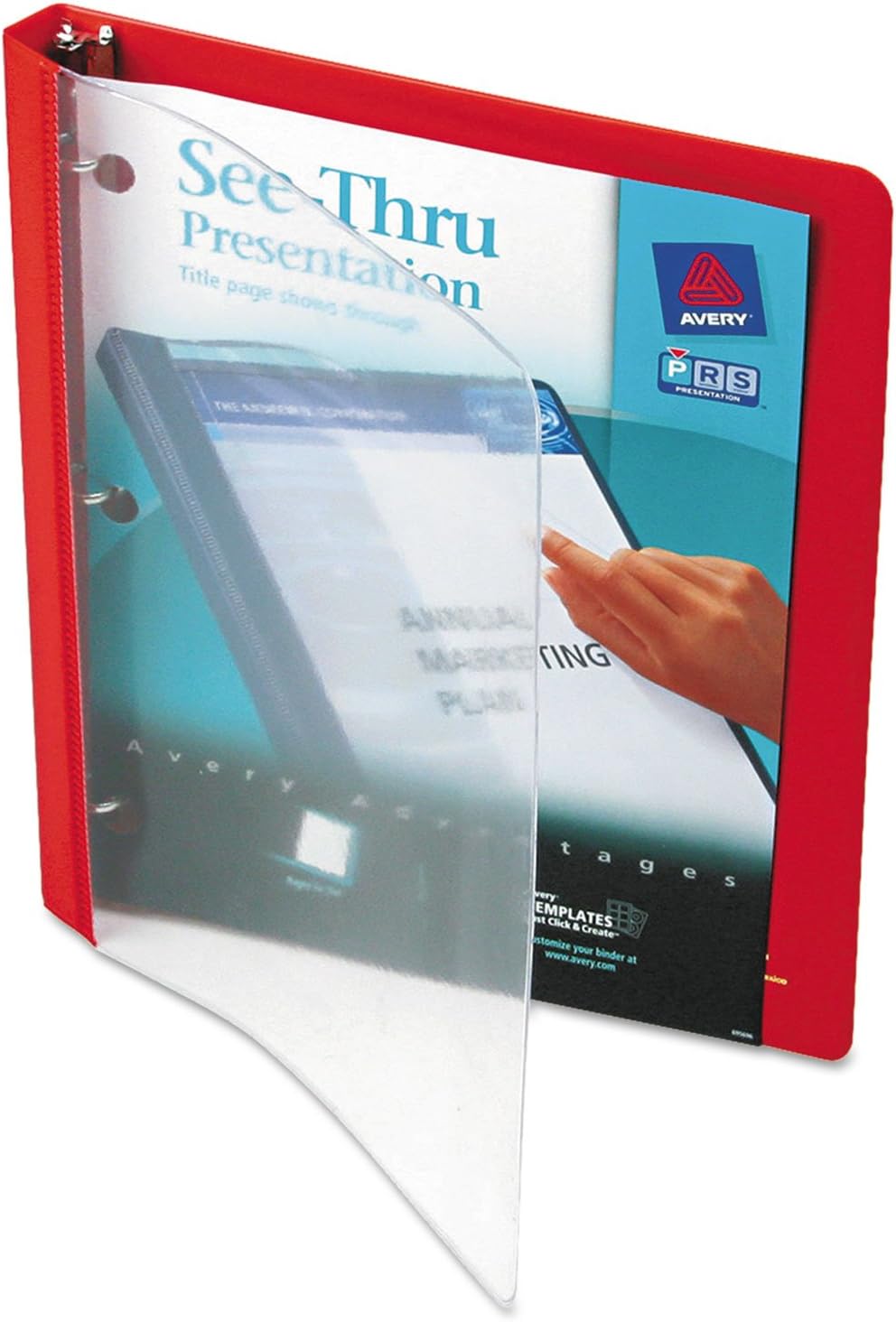 Amazon.com : See-Thru Presentation Binders, 1/2in Capacity Color: Red ...