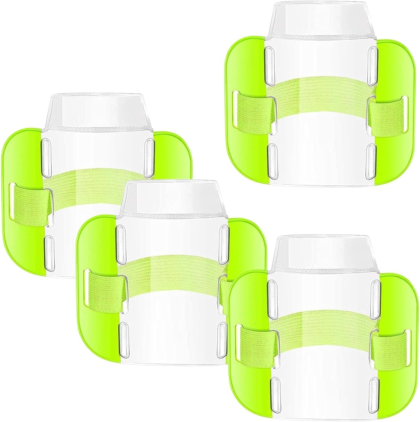 4 Pack Badge Holder Security Armband - SIA Adjustable Hi Vis Elastic ...