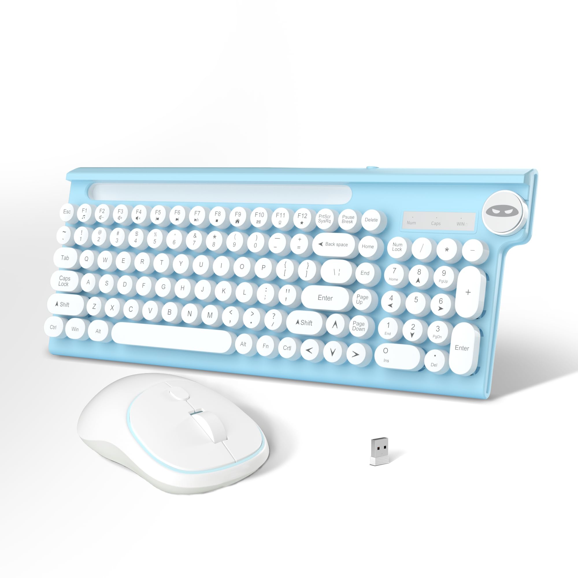Amazon.com: Blue Wireless Keyboard and Mouse Combo, MageGee 2.4G USB ...